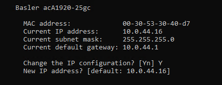 Configure the Camera Network Settings