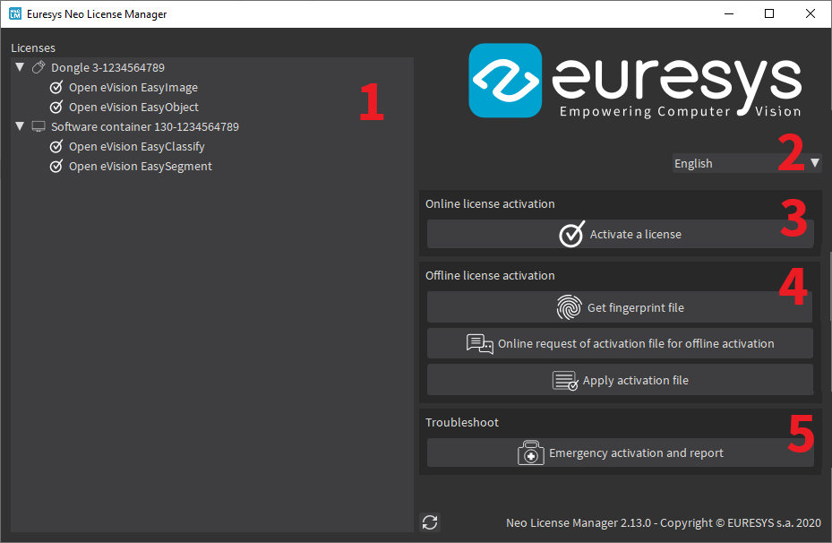 Activate from the User Interface