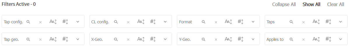 Using interactive data tables