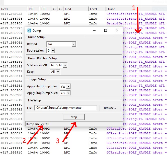 Appendix 2 - Creating Memento Dumps